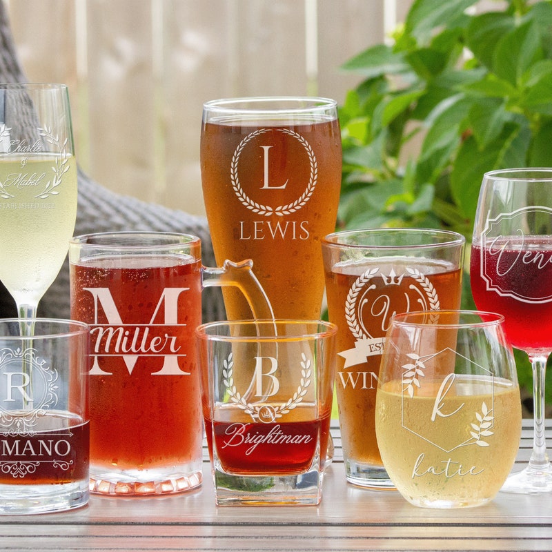 Personalized Drinking Glasses - Etsy