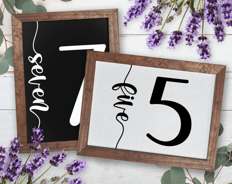 Number Sign Framed Number Sign Home Signs Wedding Signs - Etsy