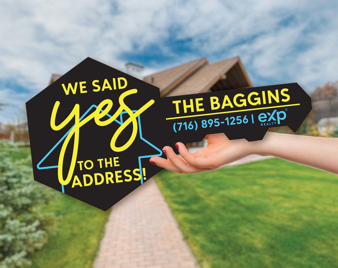 We Said Yes to the Address! Wooden Key Sign, Custom Wood Key Sign ...