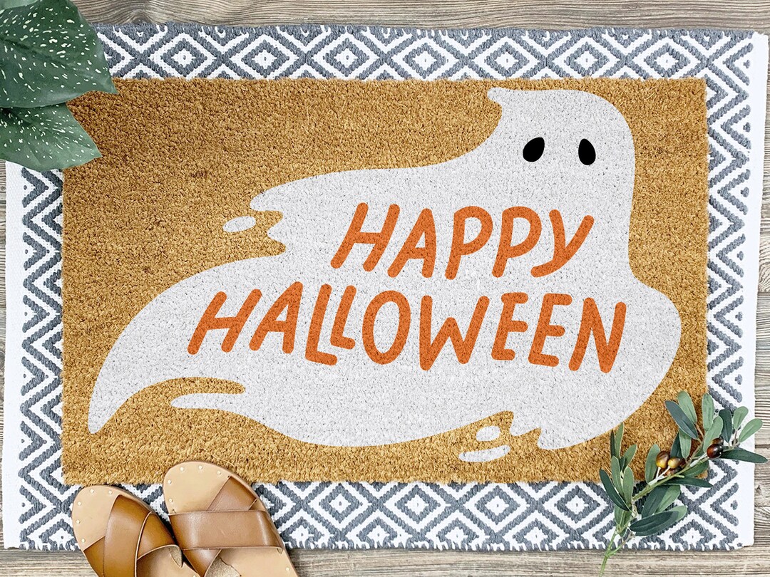 Happy Halloween Welcome Mat, Welcome Door Mat, Halloween Doormat ...