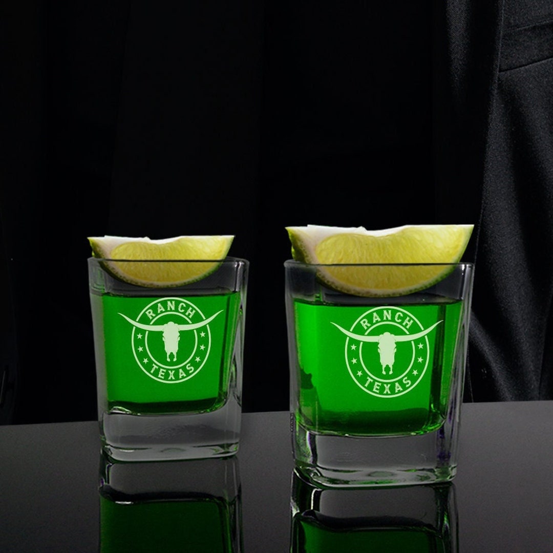 Ranch Texas Shot Glasses, Ranch Texas Glasses, Texas Shot Glasses ...