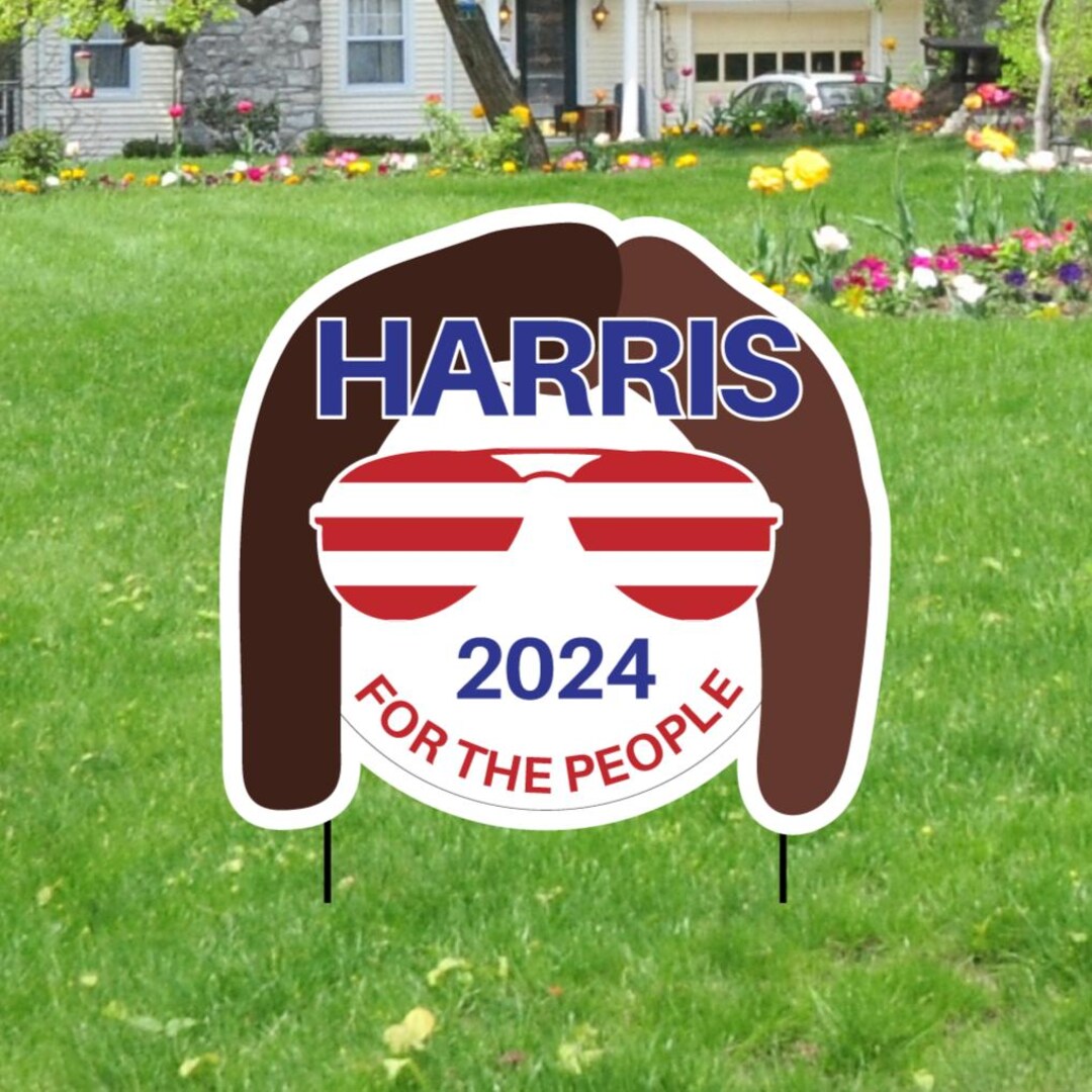 Harris 2024 Yard Sign, Coroplast American Flag Kamala Harris for ...