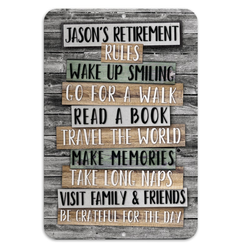 Personalized Aluminum Retirement Sign Custom Aluminum Sign - Etsy