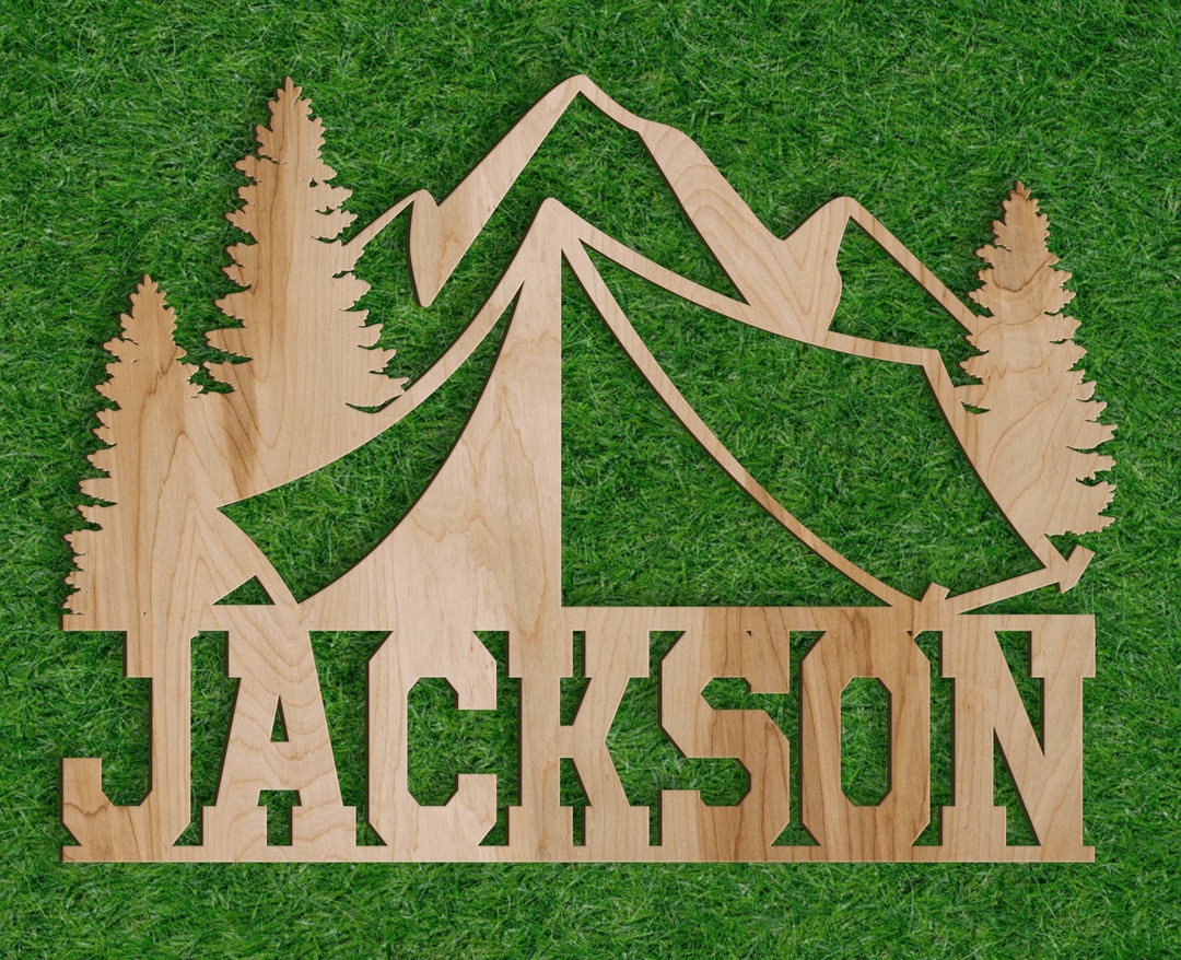 Custom Camping Name Wood Sign, Custom Wood Sign, Wooden Name Sign ...
