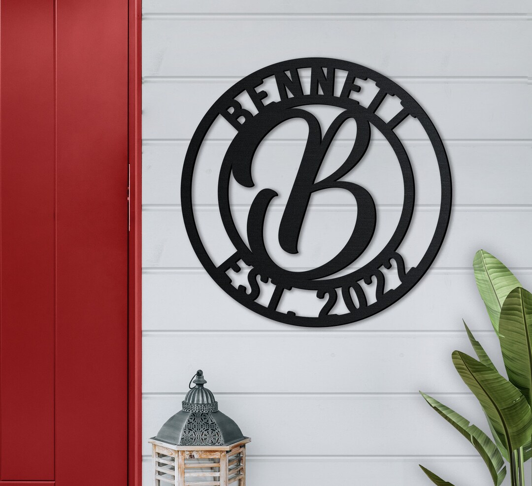 Metal Name Sign Custom Metal Sign Metal Family Name Sign - Etsy