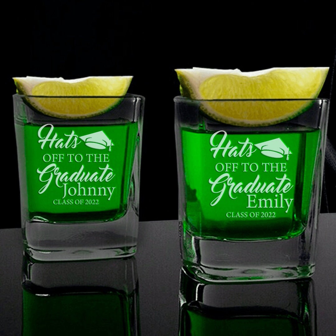 College Graduation Gift, Graduation Shot Glass, Square Shot Glass ...