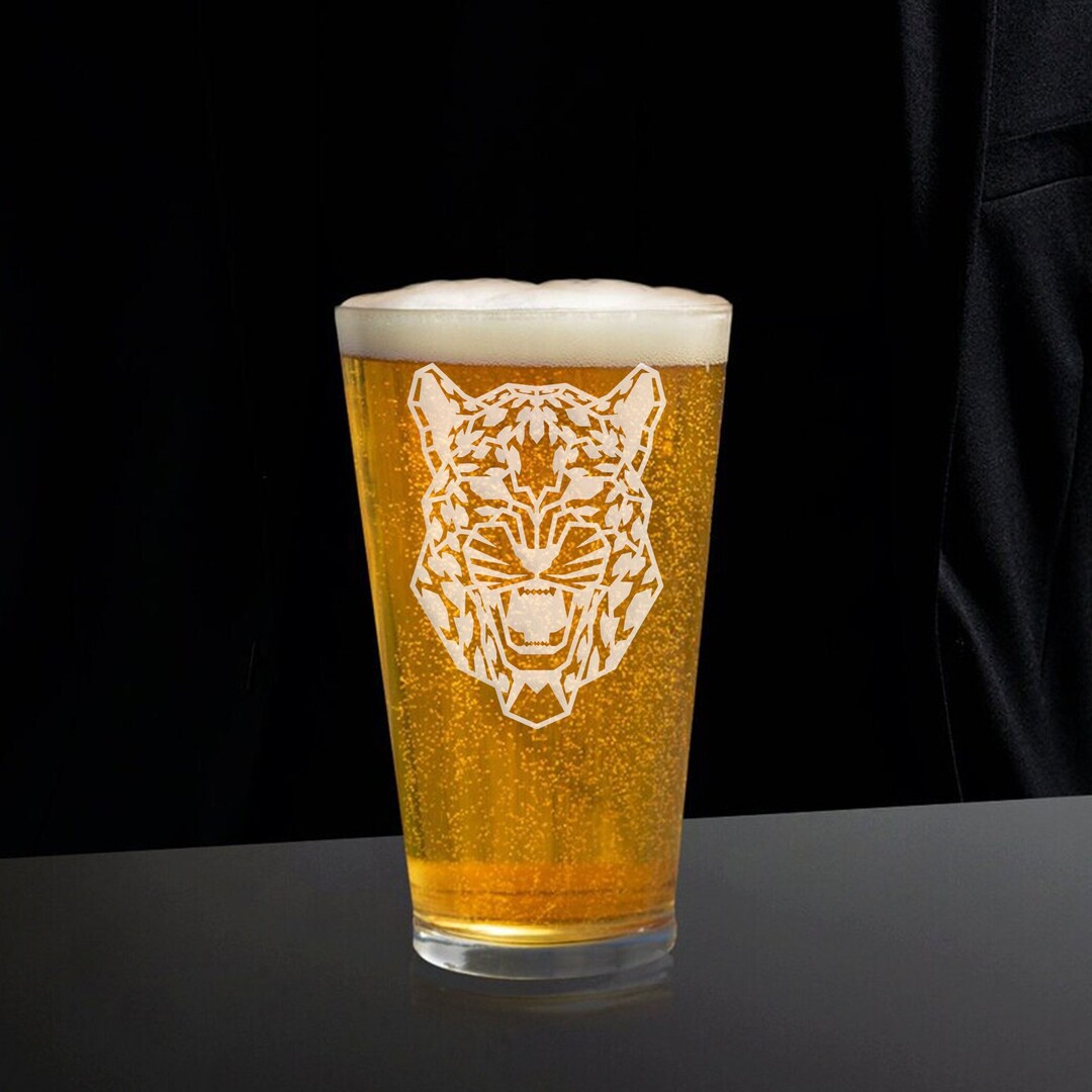Jaguar Beer Glass, Jaguar Glasses, Animal Beer Glass, Beer Gift, Beer ...