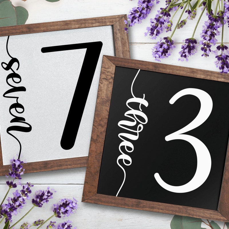 Cursive House Numbers - Etsy