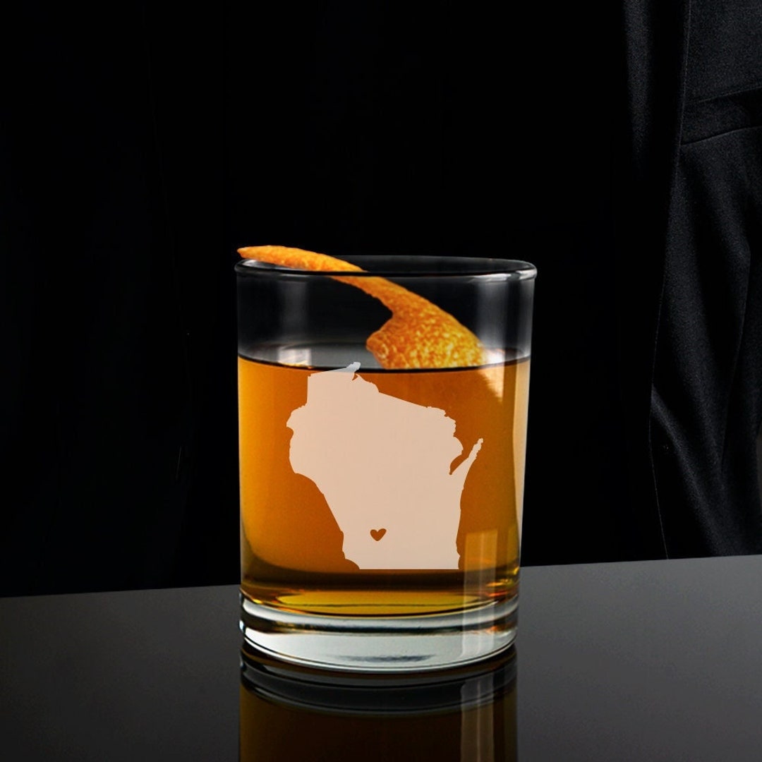 Personalized Wisconsin State Whiskey Glasses, Wisconsin Glass ...