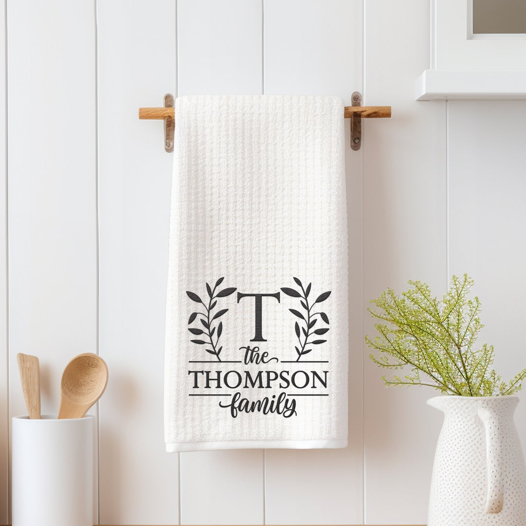 Personalized Kitchen Towel, Kitchen Decor, Hand Towel, Hostess Gift ...