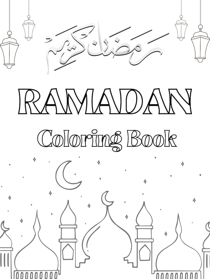Ramadan Coloring Book for Kids, Islamic Books for Kids, Eid Gift, - Etsy