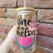 One in A Melon Glass Can//custom Glass Cup//summer Cup - Etsy