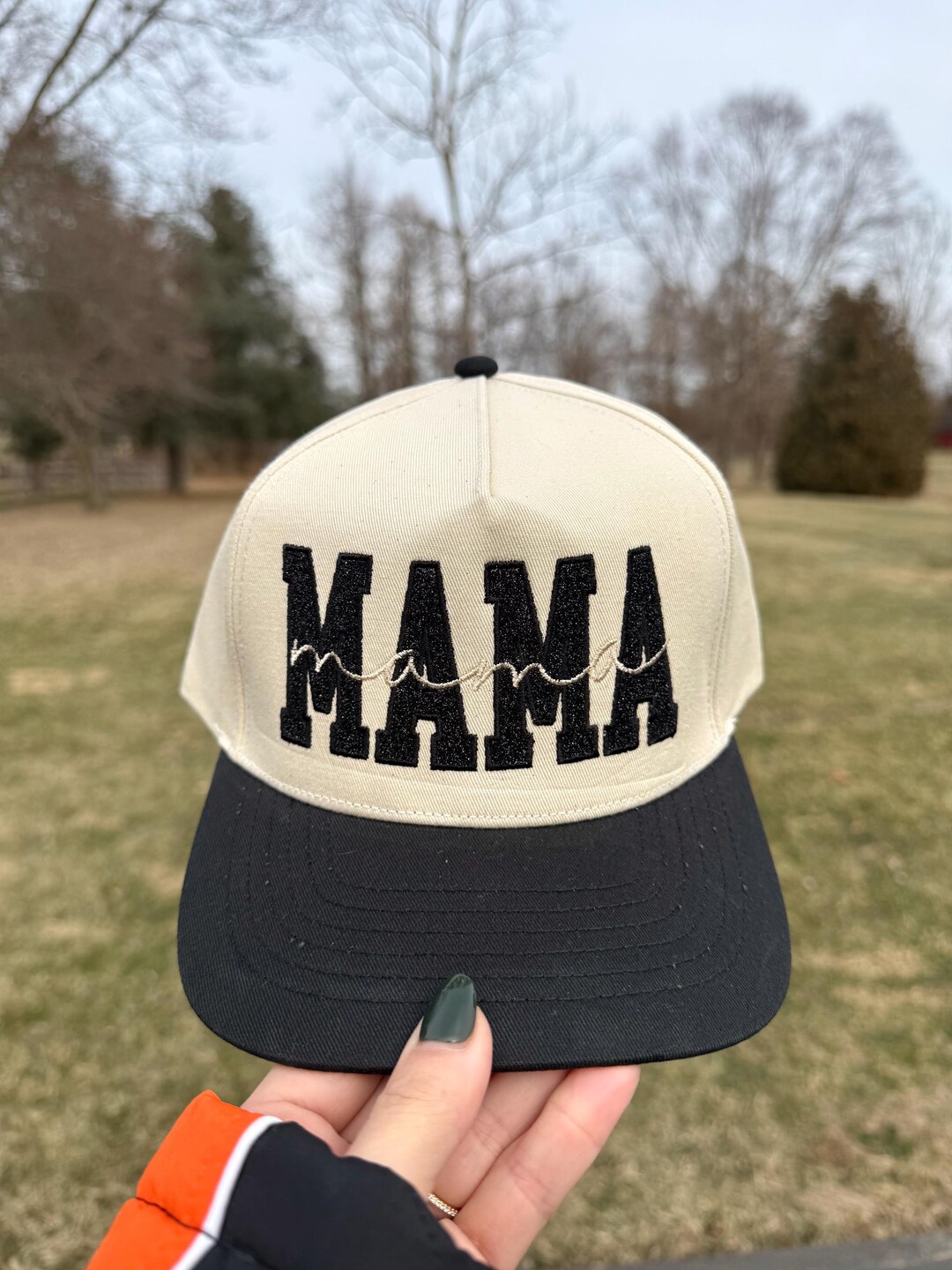 Mama Glitter Applique Hat | Multiple Colors Available | 5 Panel ...
