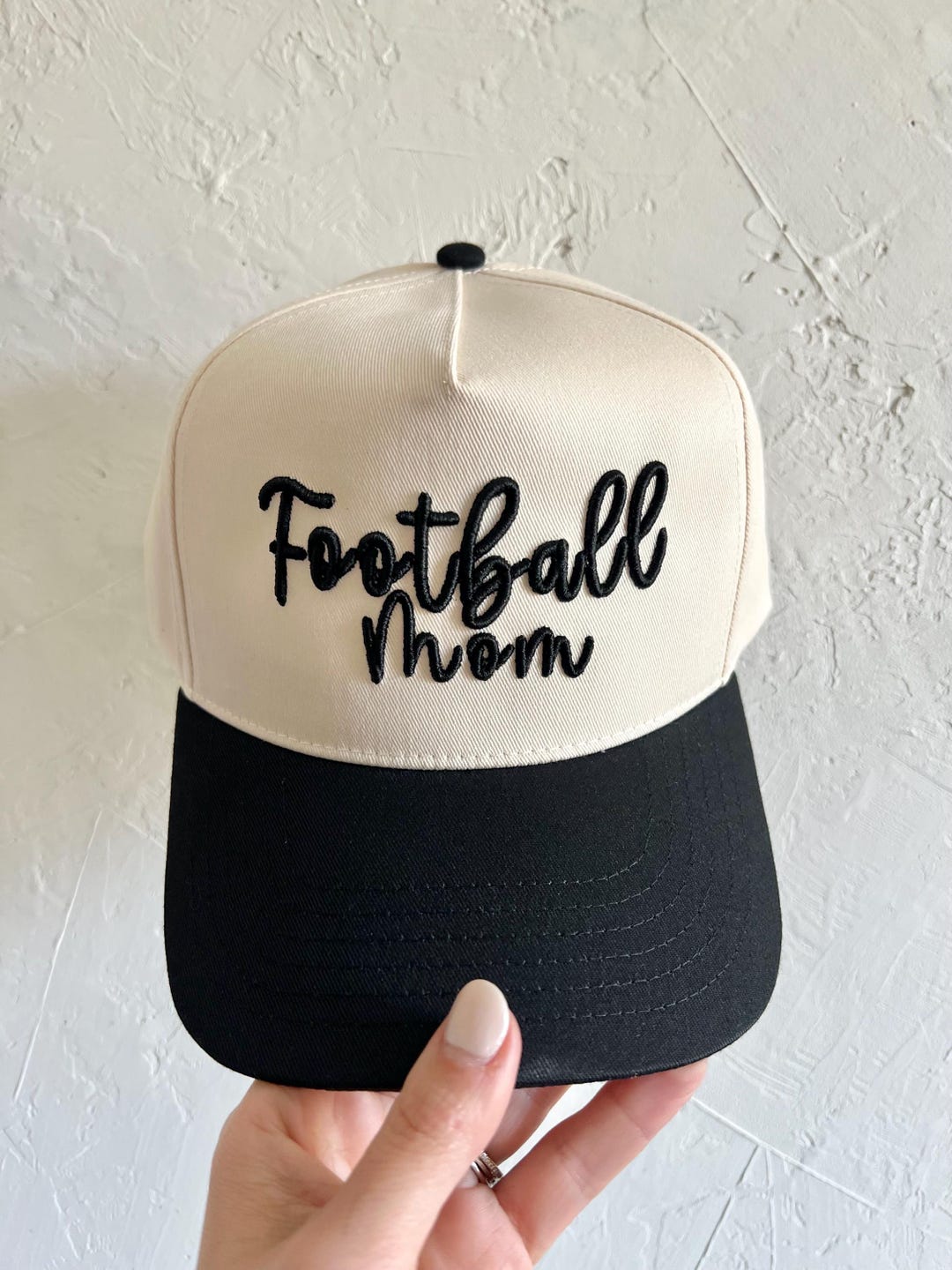 3D Puff Football Mom Retro Baseball Cap - Etsy