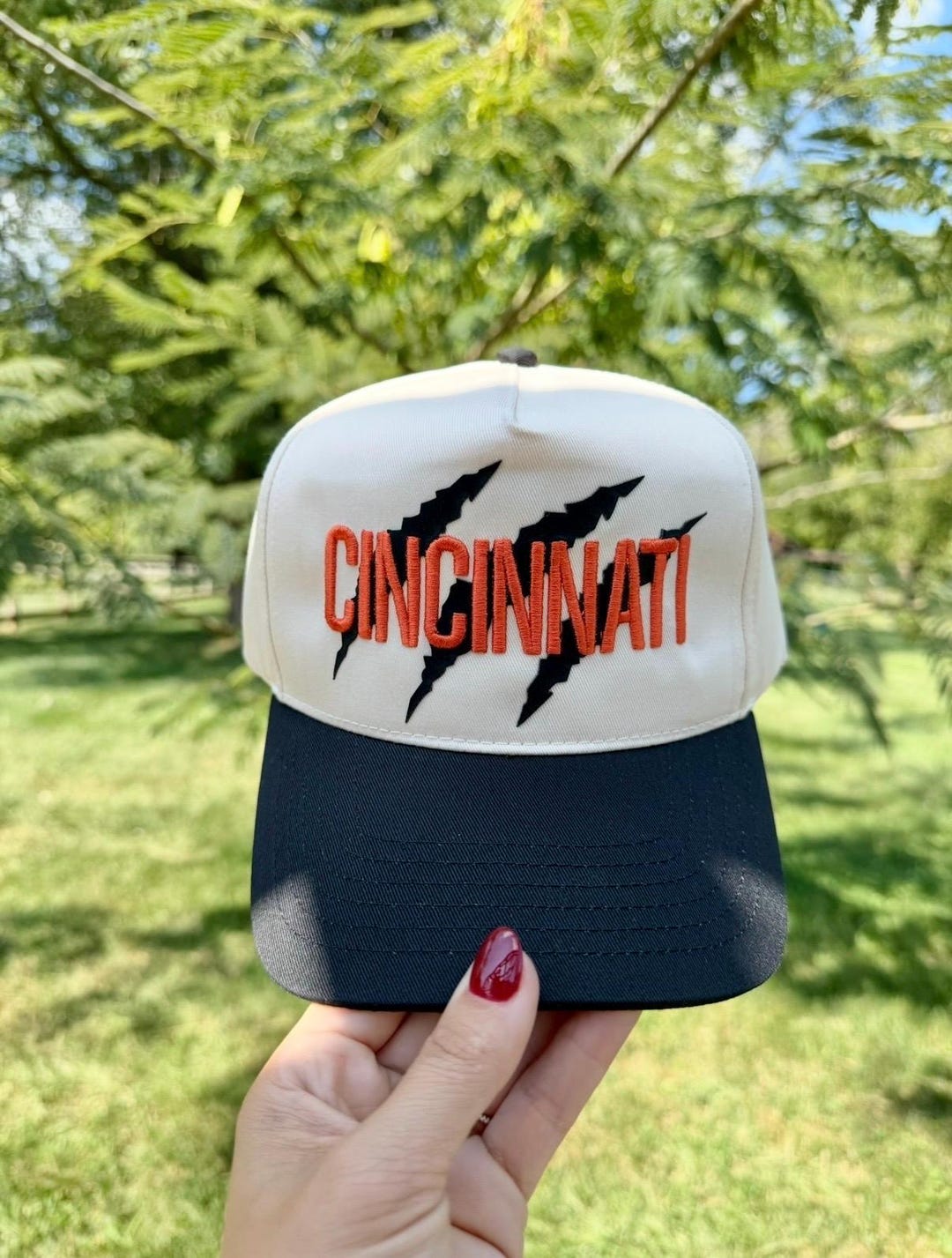 3d Puff Cincinnati Tiger Scratch Hat | 5 Panel Baseball Trucker Hat - Etsy