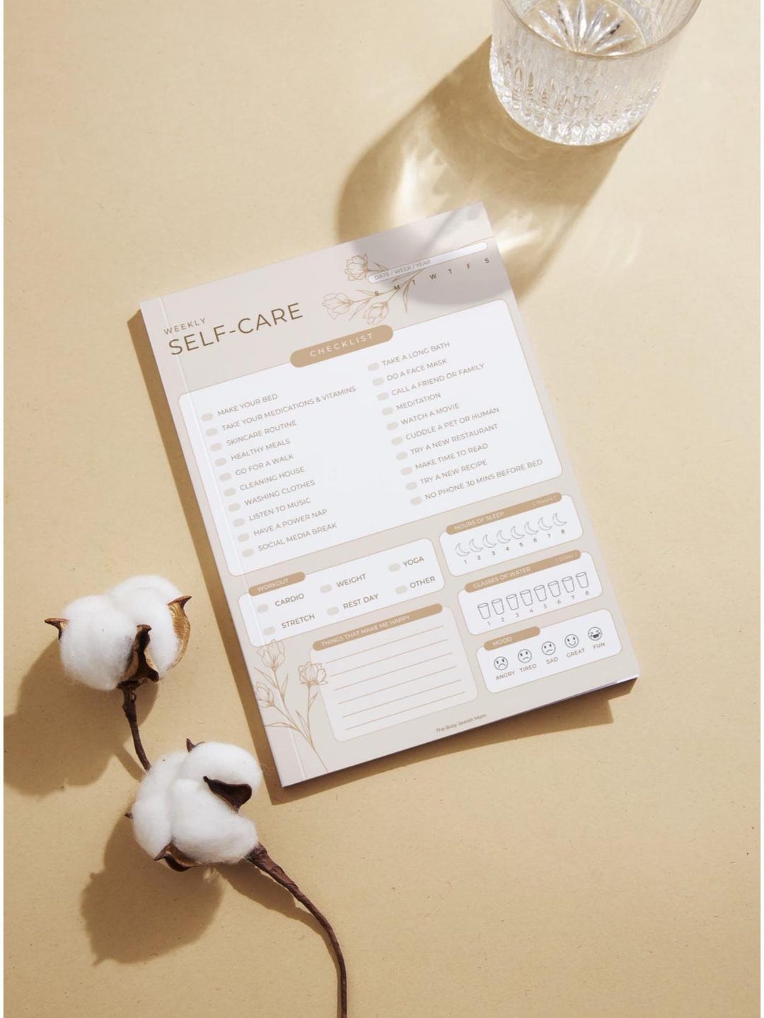 Weekly Self-care Notepad - Etsy