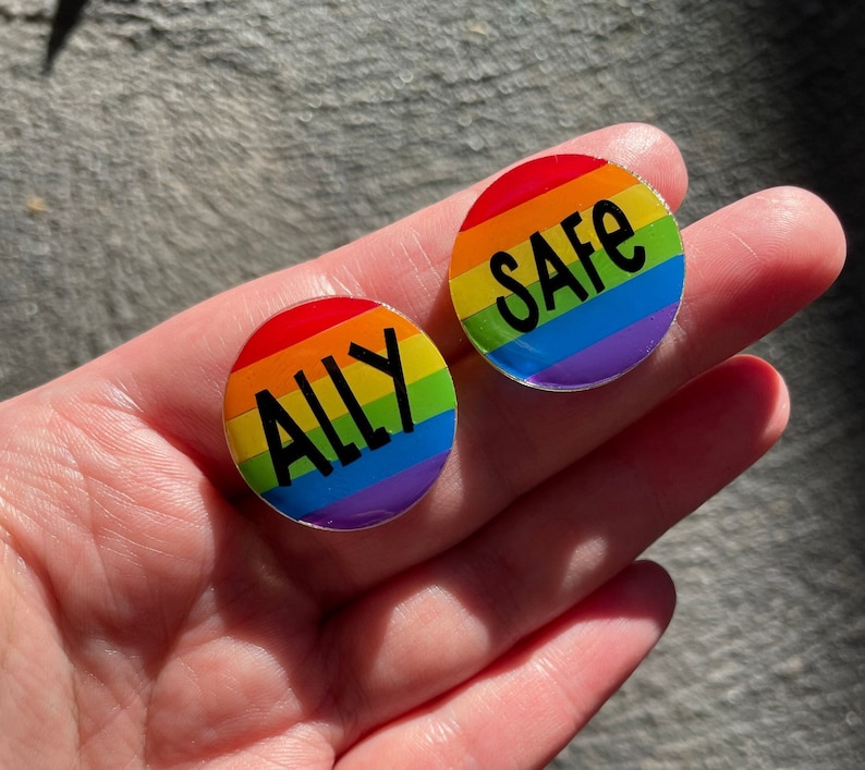 LGBTQIA Ally Safe Pronoun Badges 1 Inch - Etsy Australia