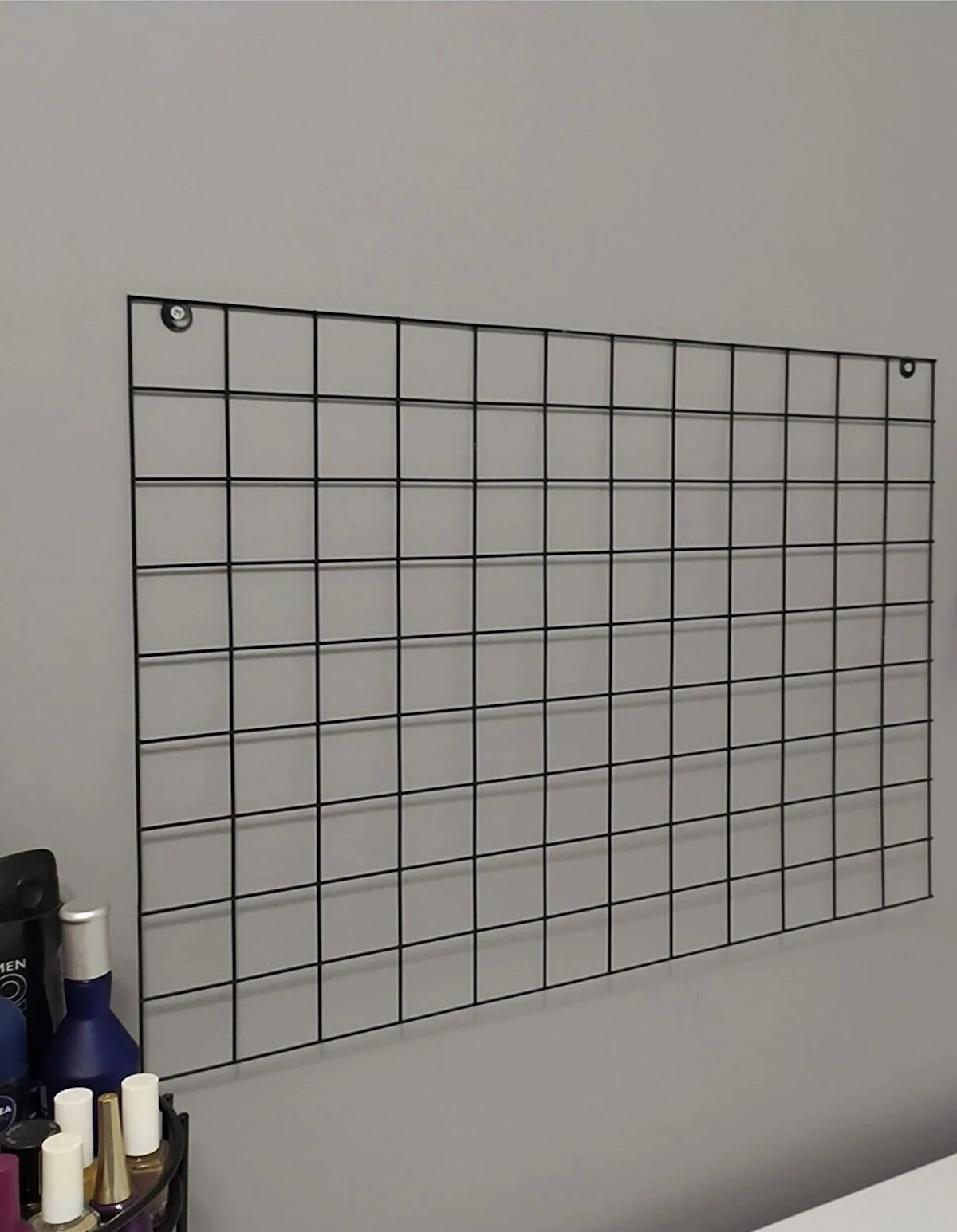 Metal Wire Wall Hanging Grid Panels Multifunctional Organiser for Photo ...