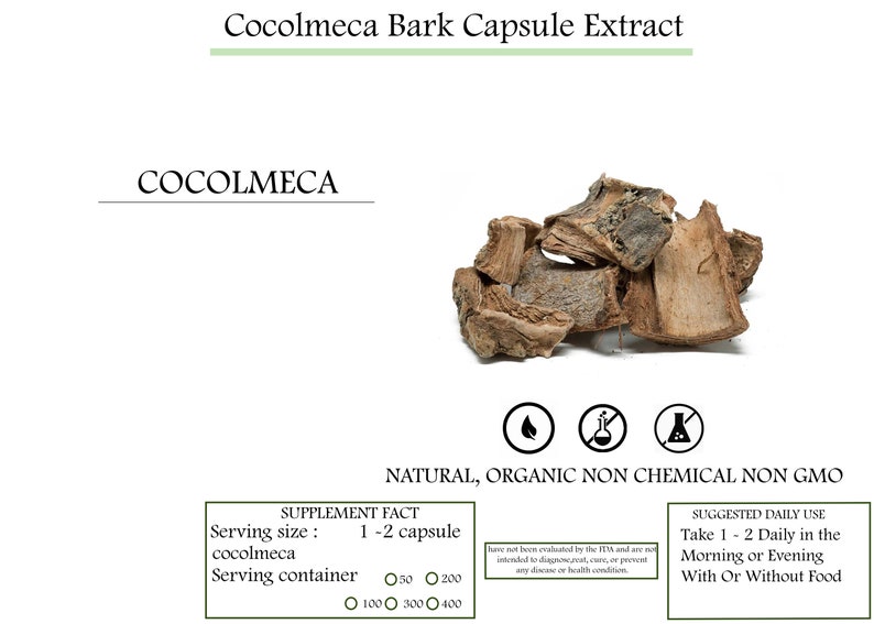 Cocolmeca Bark Capsule Extract Phaseolus Roots Vegetarian Capsule ...