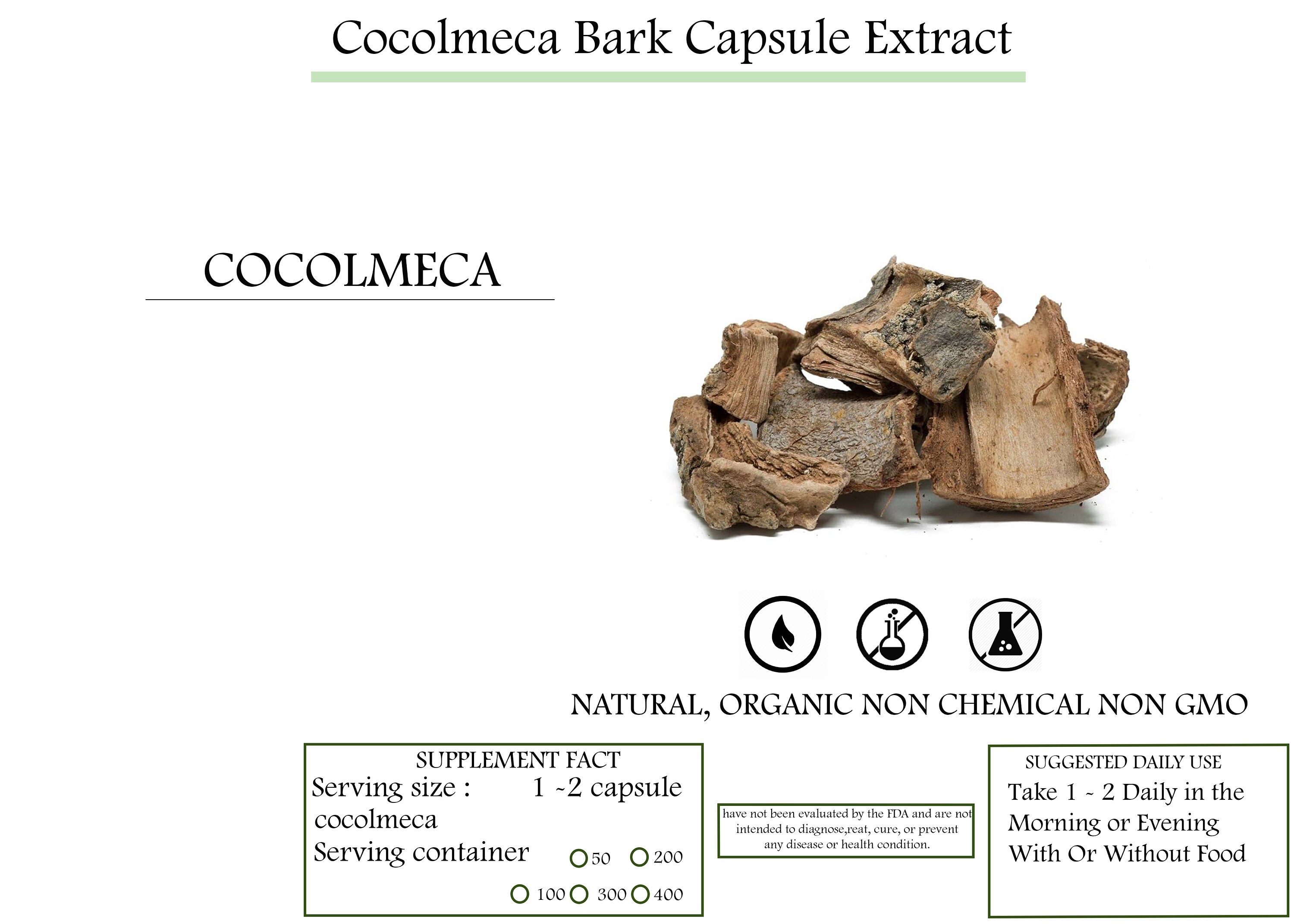 Cocolmeca Bark Capsule Extract Phaseolus Roots Vegetarian Capsule ...