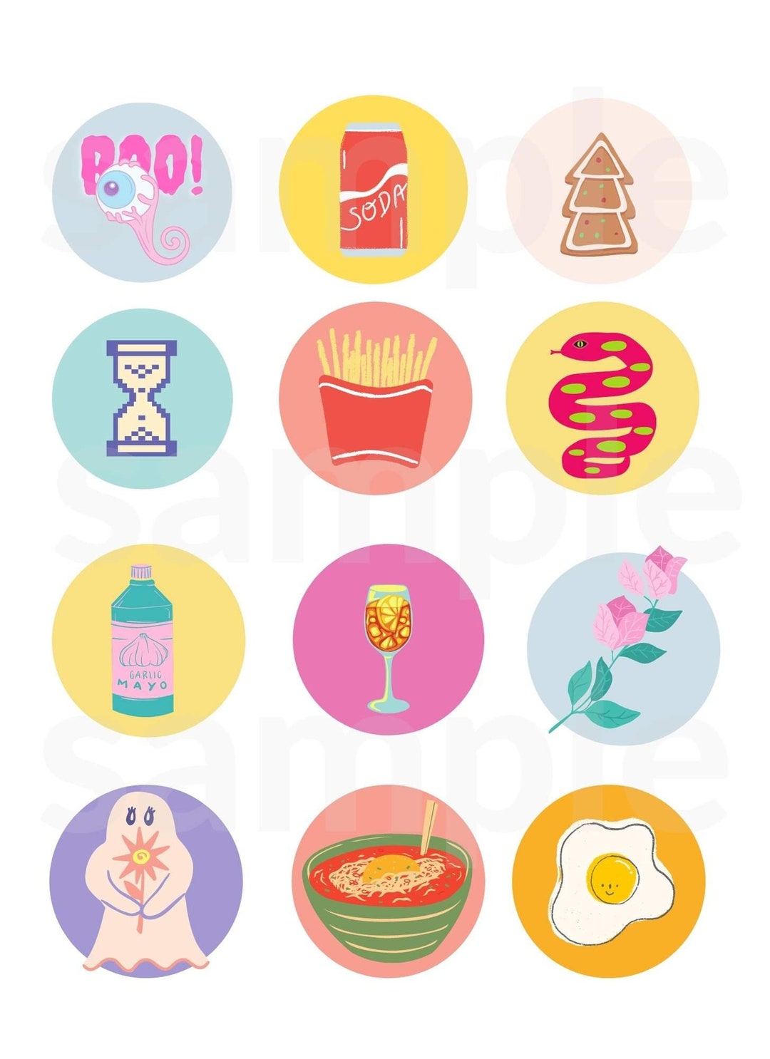Digital Stickers for Good Notes: Kawaii, Cute, Fun, Pop & Pastel - Etsy