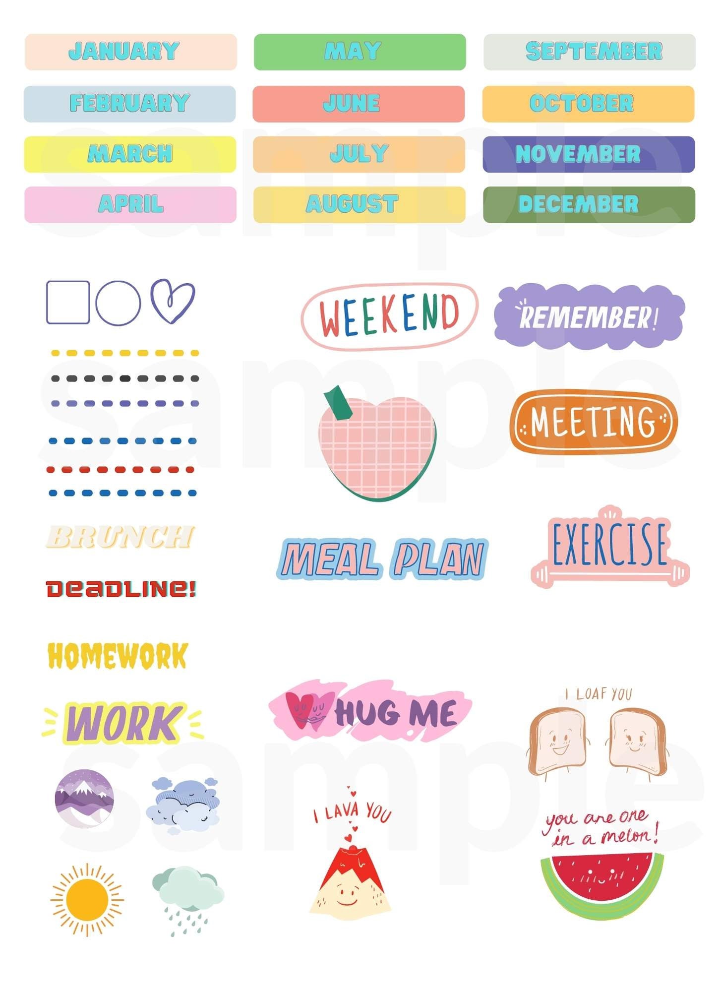 Digital Stickers for Good Notes: Kawaii, Cute, Fun, Pop & Pastel - Etsy
