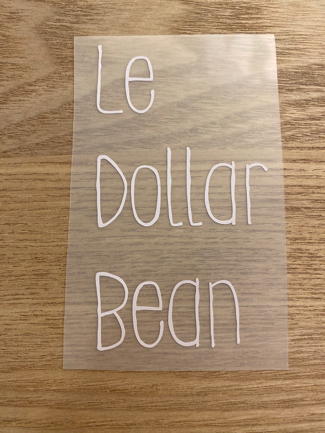 Le Dollar Bean Decal - Etsy