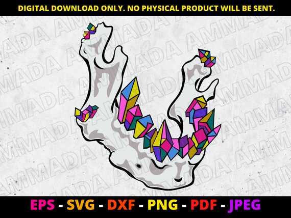 Crystal SVG Jawbone Mandible Tattoo SVG Instant Download - Etsy Ireland