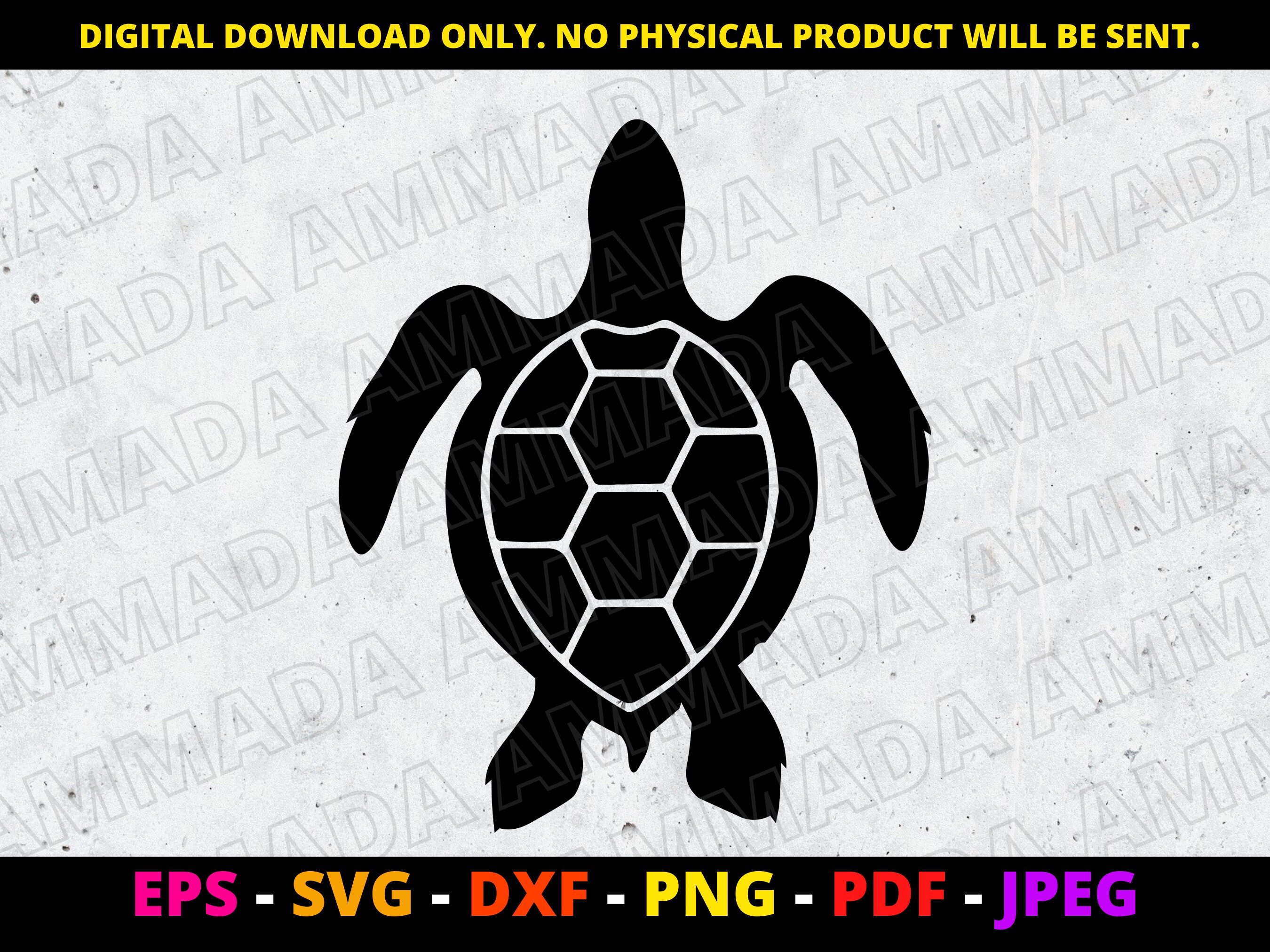 Turtle Silhouette SVG, Sea Turtle Shape SVG, Turtle SVG, Instant ...