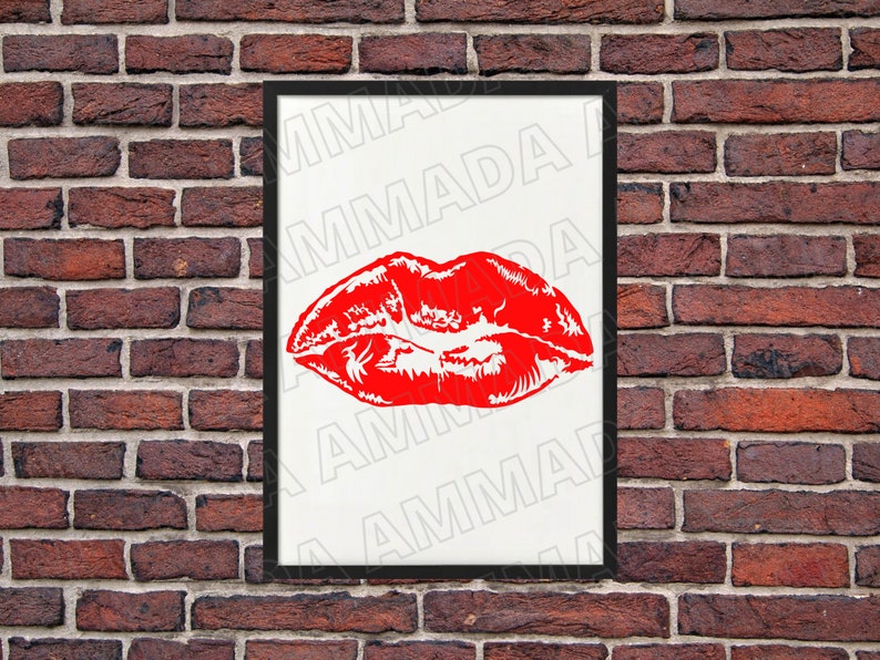 Labios SVG, Labios Rojos SVG, Descarga Instantánea, Imagen Imprimible ...