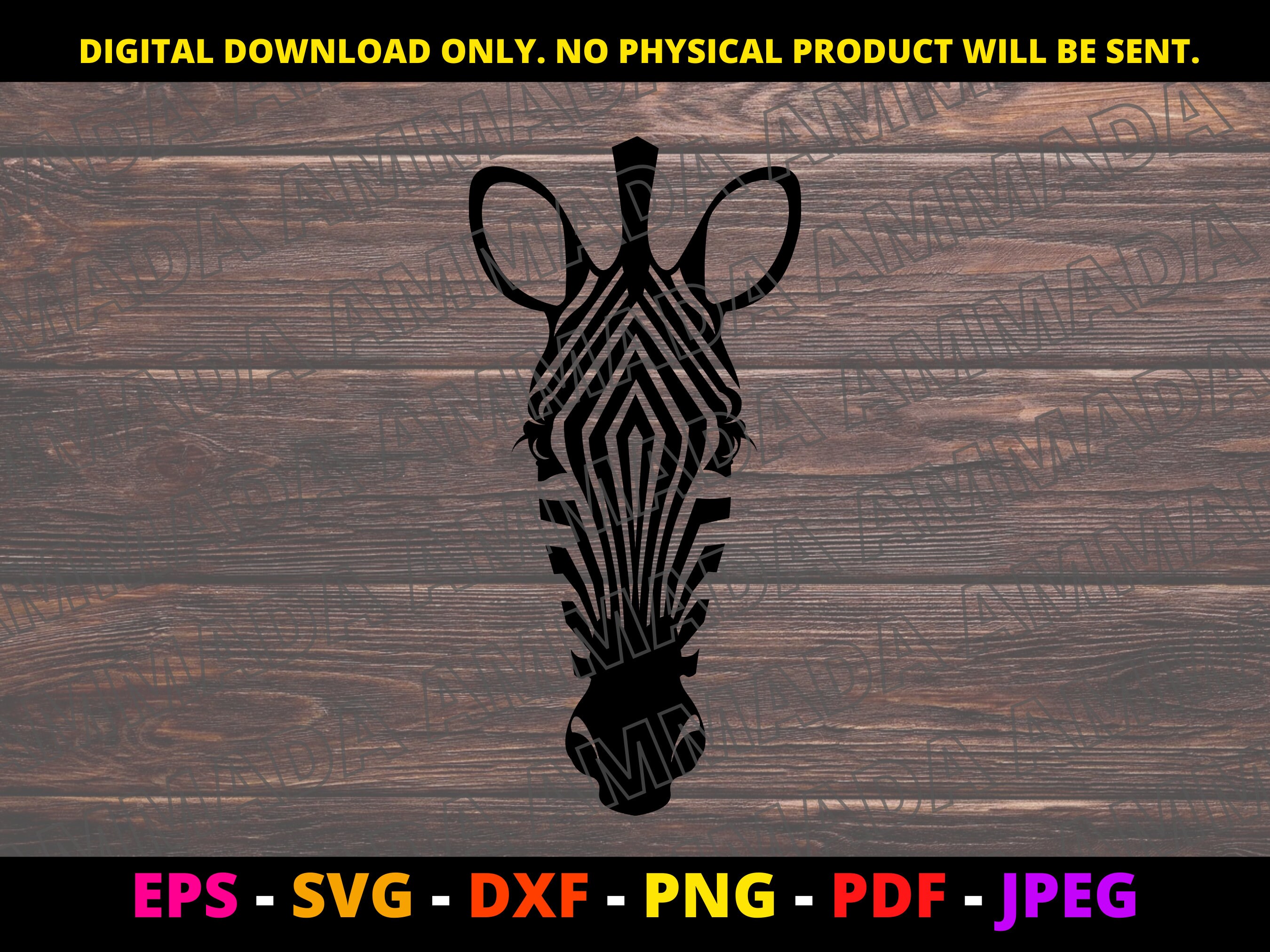 Zebra SVG, Zebra Face SVG, Zebra PNG, Zebra Silhouette, Instant ...