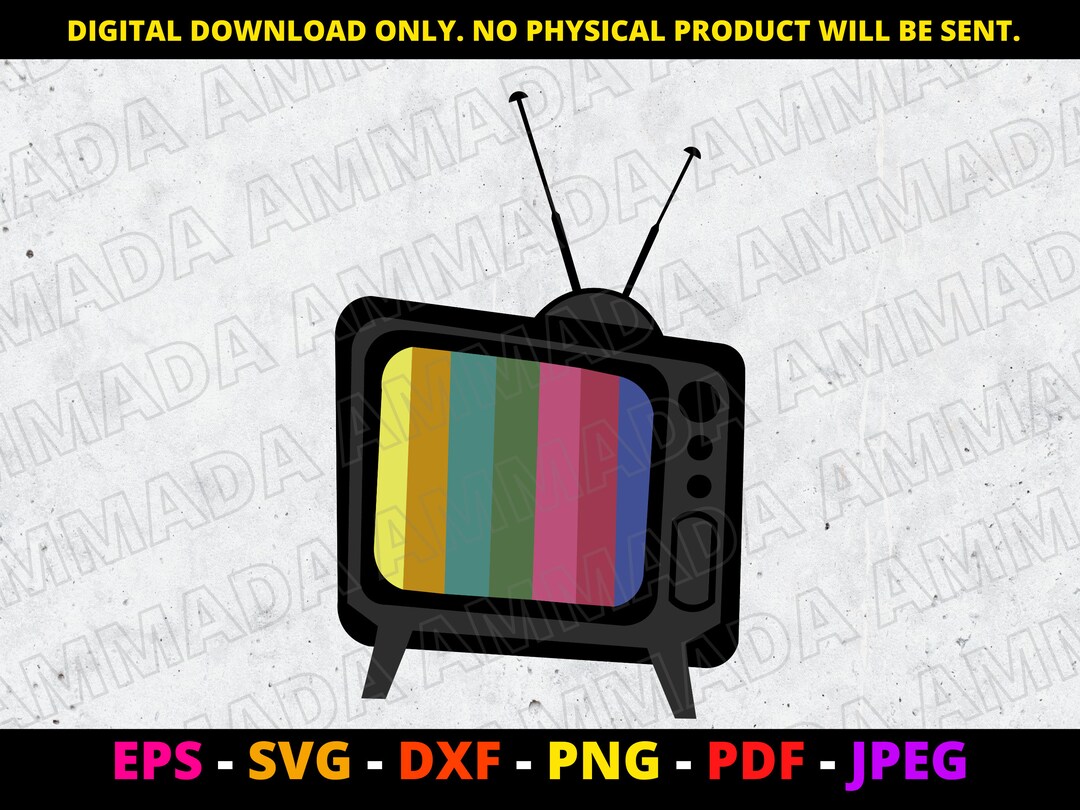 Old TV Svg, Vintage Svg, Retro Vector, Instant Download, Digital File ...