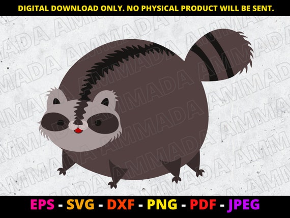 Fat Raccoon SVG Sweet Furry Racoon SVG Cute Racoon SVG - Etsy Canada