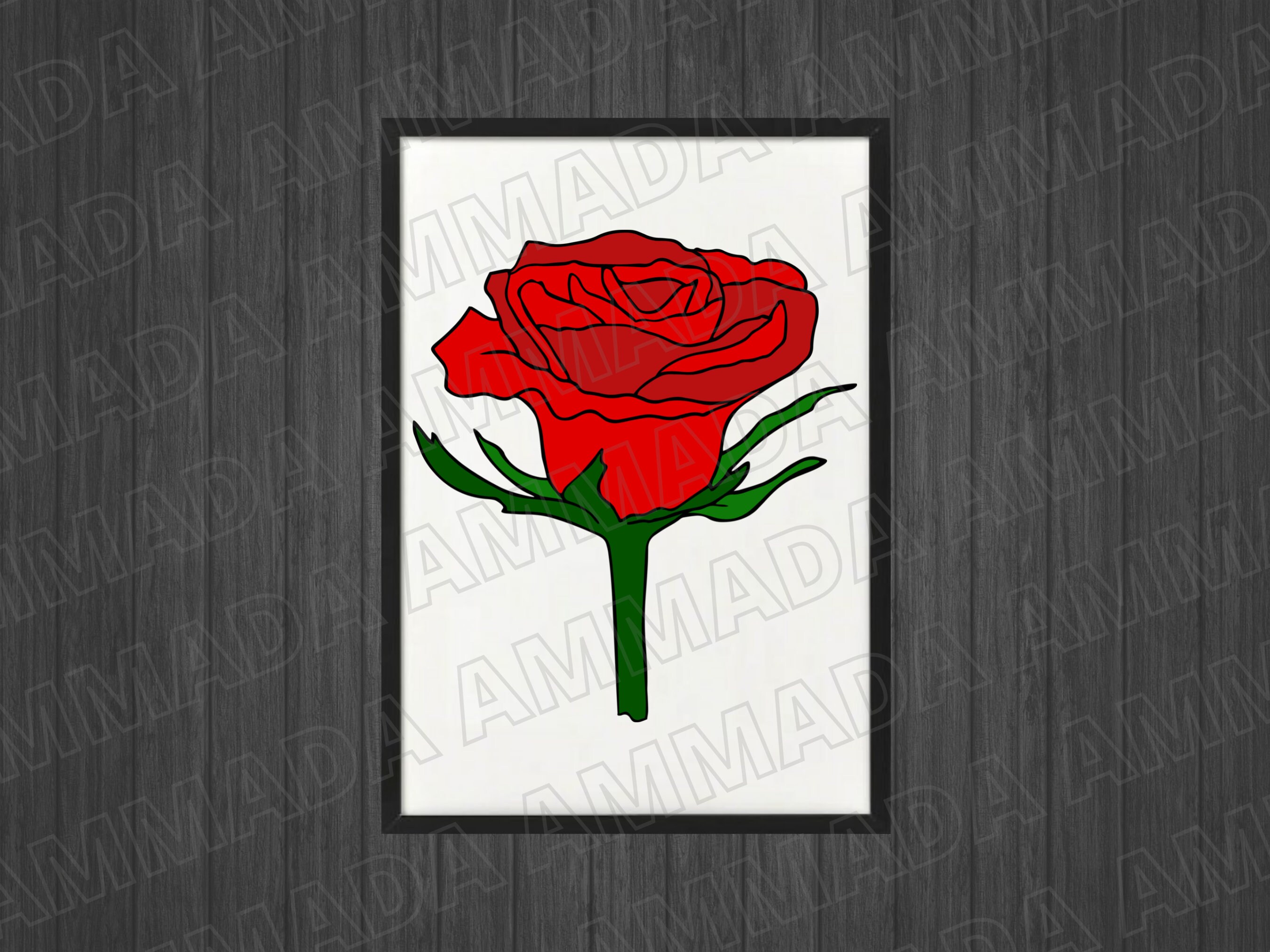 Rose SVG Red Flower SVG Instant Download Printable Image - Etsy