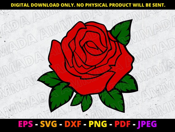 Rose SVG Flower SVG Instant Download Printable Image - Etsy