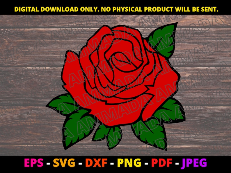 Rose SVG, Flower SVG, Instant Download, Printable Image - Etsy