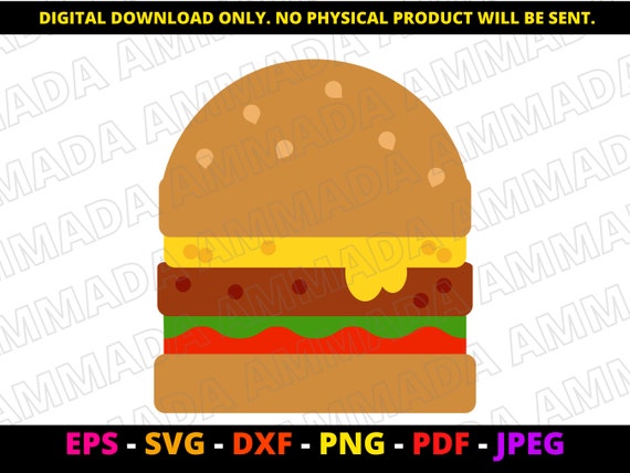 Burger SVG Hamburger SVG Cheeseburger SVG Instant Download - Etsy