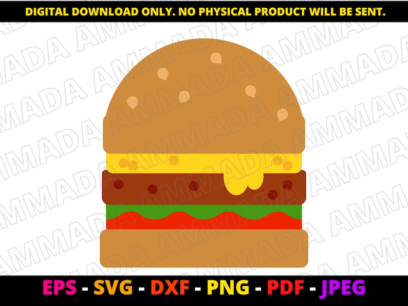 Burger SVG, Hamburger SVG, Cheeseburger SVG, Instant Download ...