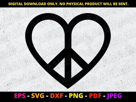 Peace Love SVG Peace Sign and Heart SVG Instant Download - Etsy