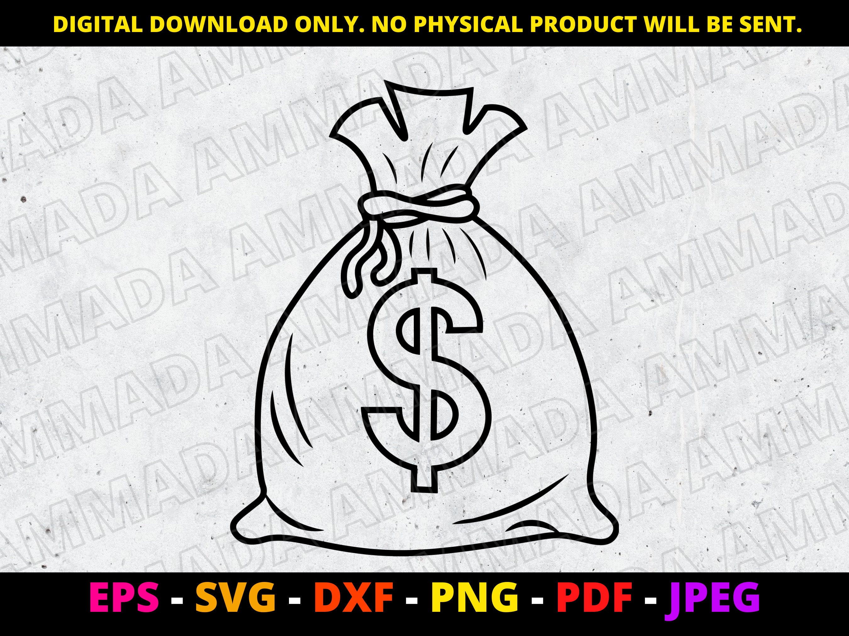 Bag of Money SVG, Money Bag SVG, Instant Download, Printable Image - Etsy