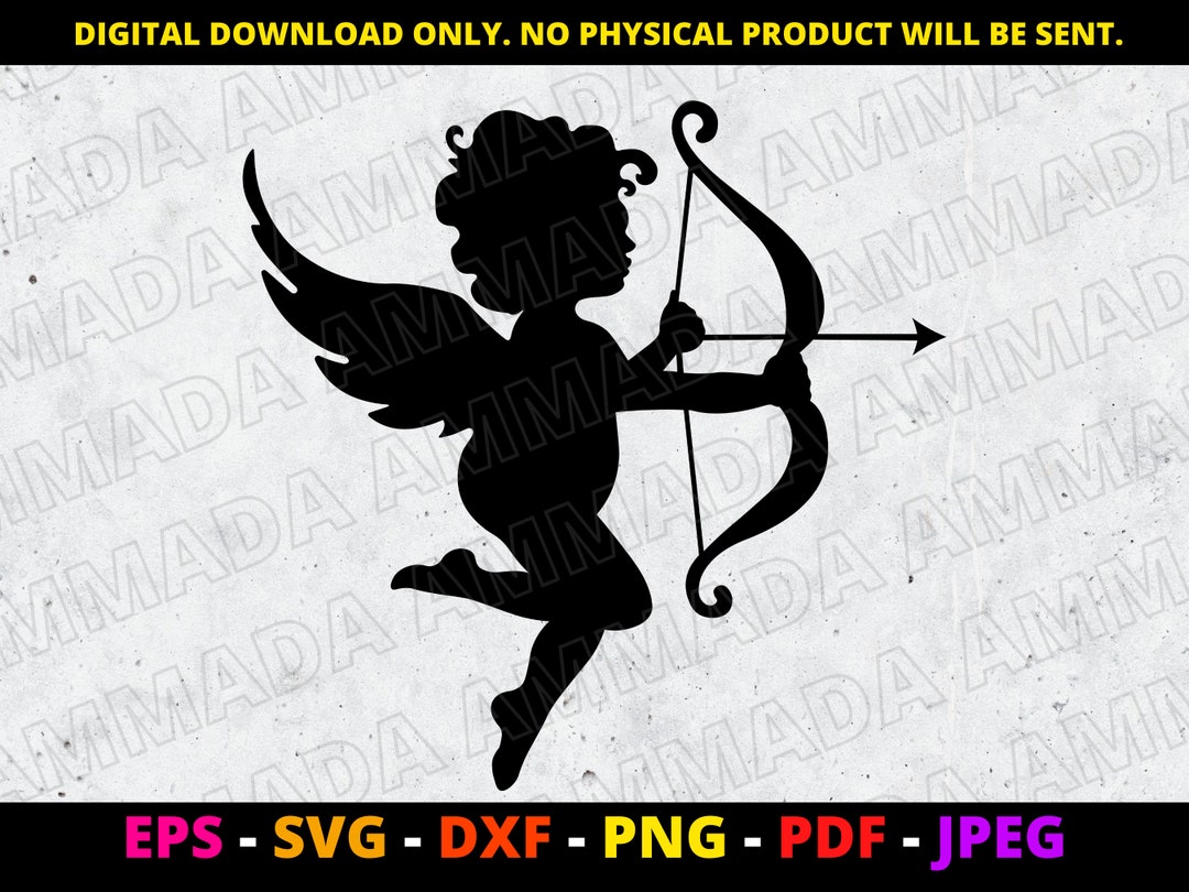 Cupid SVG, Baby Cupid SVG, Cupid Silhouette, Valentine's SVG, Instant ...