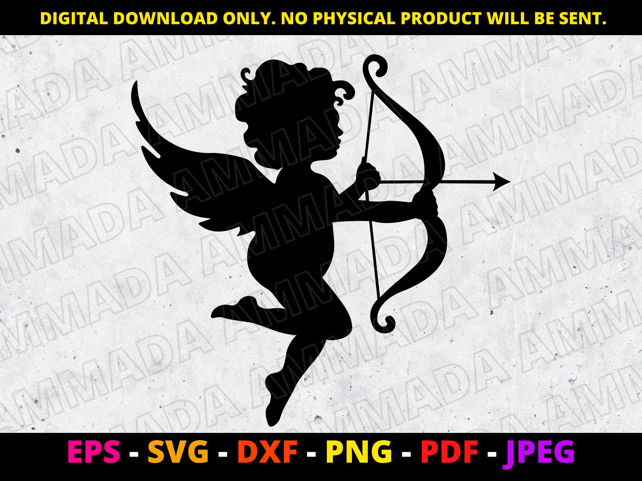 Cupid SVG, Baby Cupid SVG, Cupid Silhouette, Valentine's SVG, Instant ...