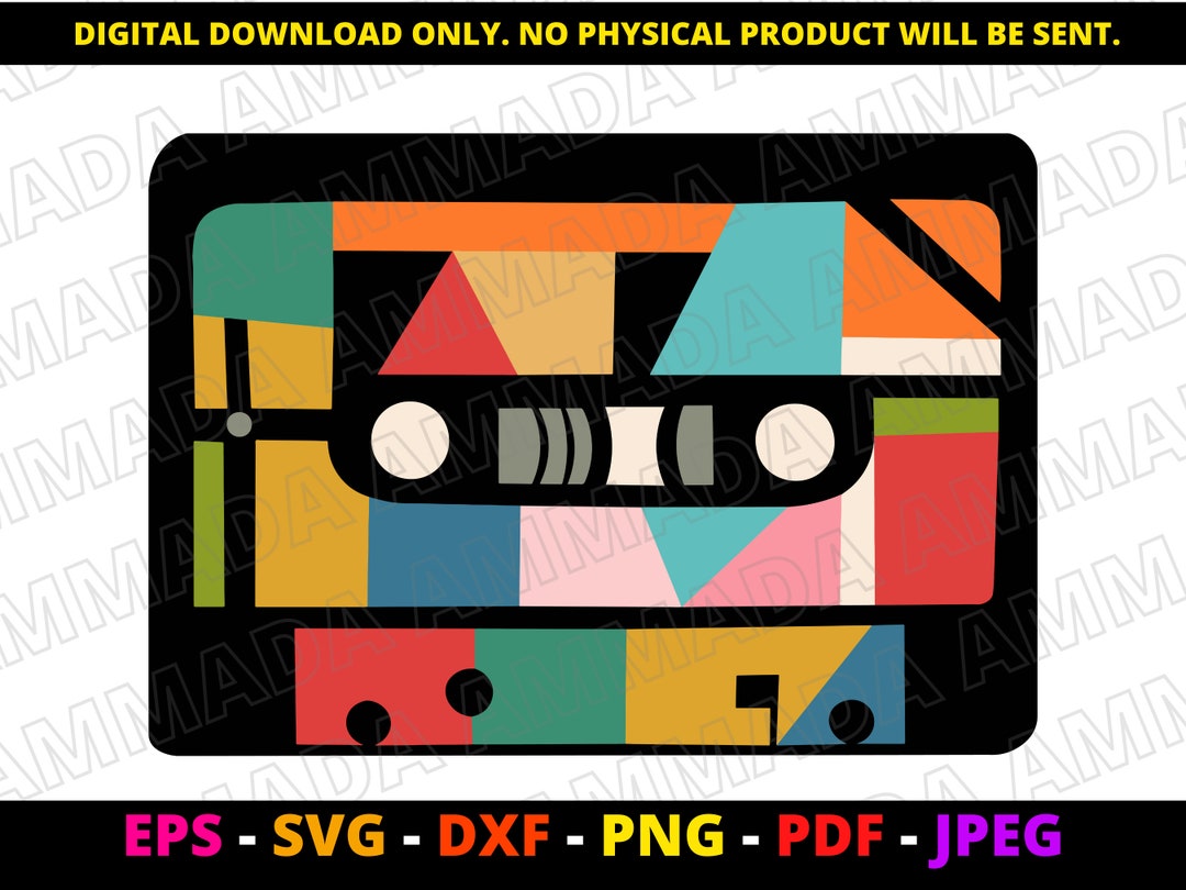 Cassette Tape SVG, 90's Vector, Music Wall Art, Instant Download ...