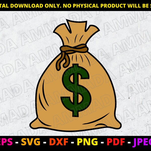 Money Bag Svg - Etsy