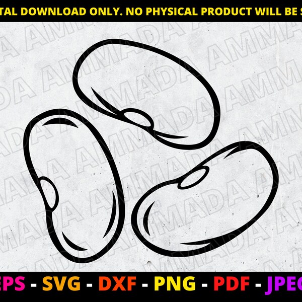 Bean Svg - Etsy
