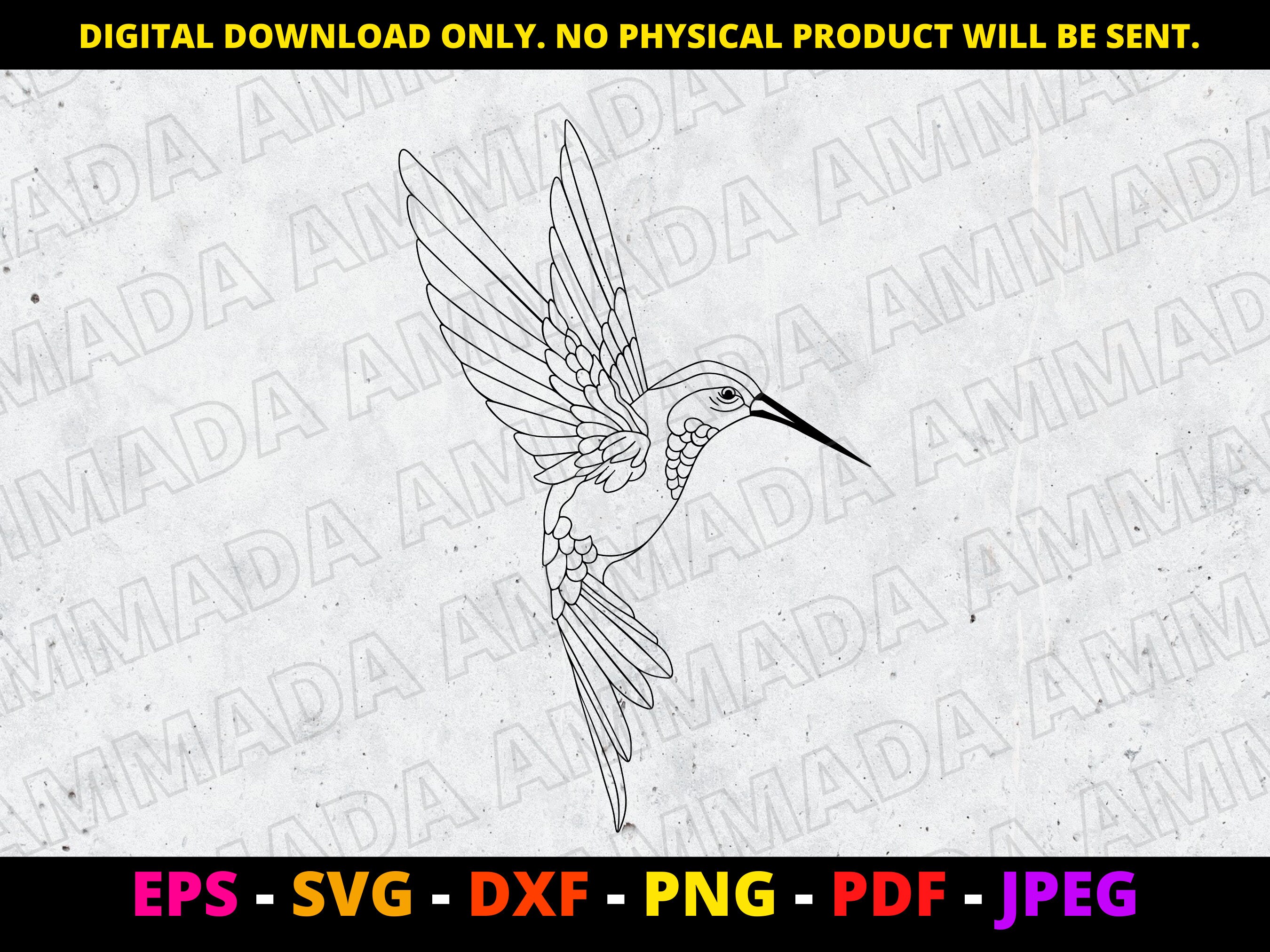 Hummingbird SVG Hummingbird PNG Instant Download Printable - Etsy