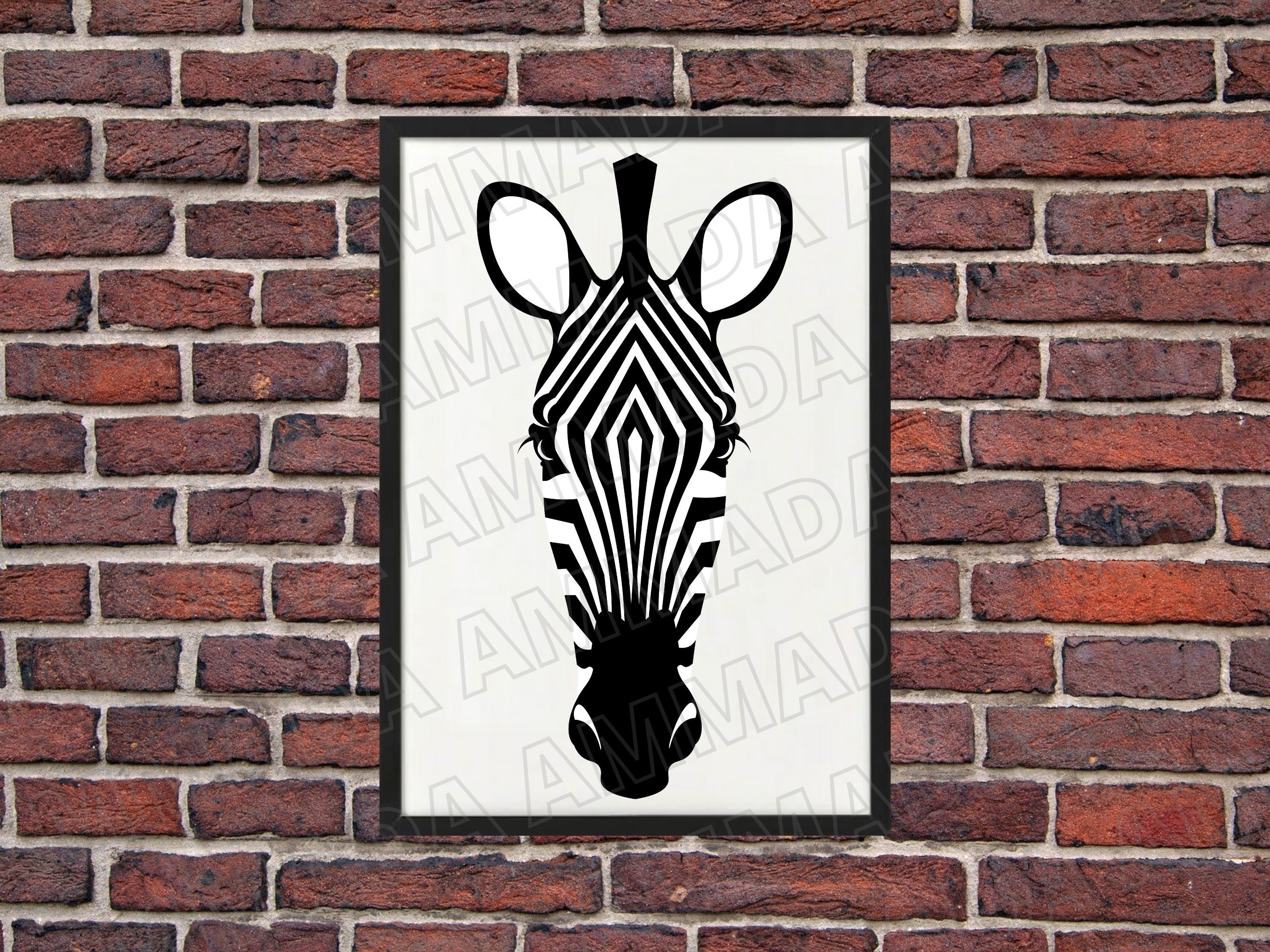 Zebra SVG, Zebra Face SVG, Black and White Zebra PNG, Instant Download ...