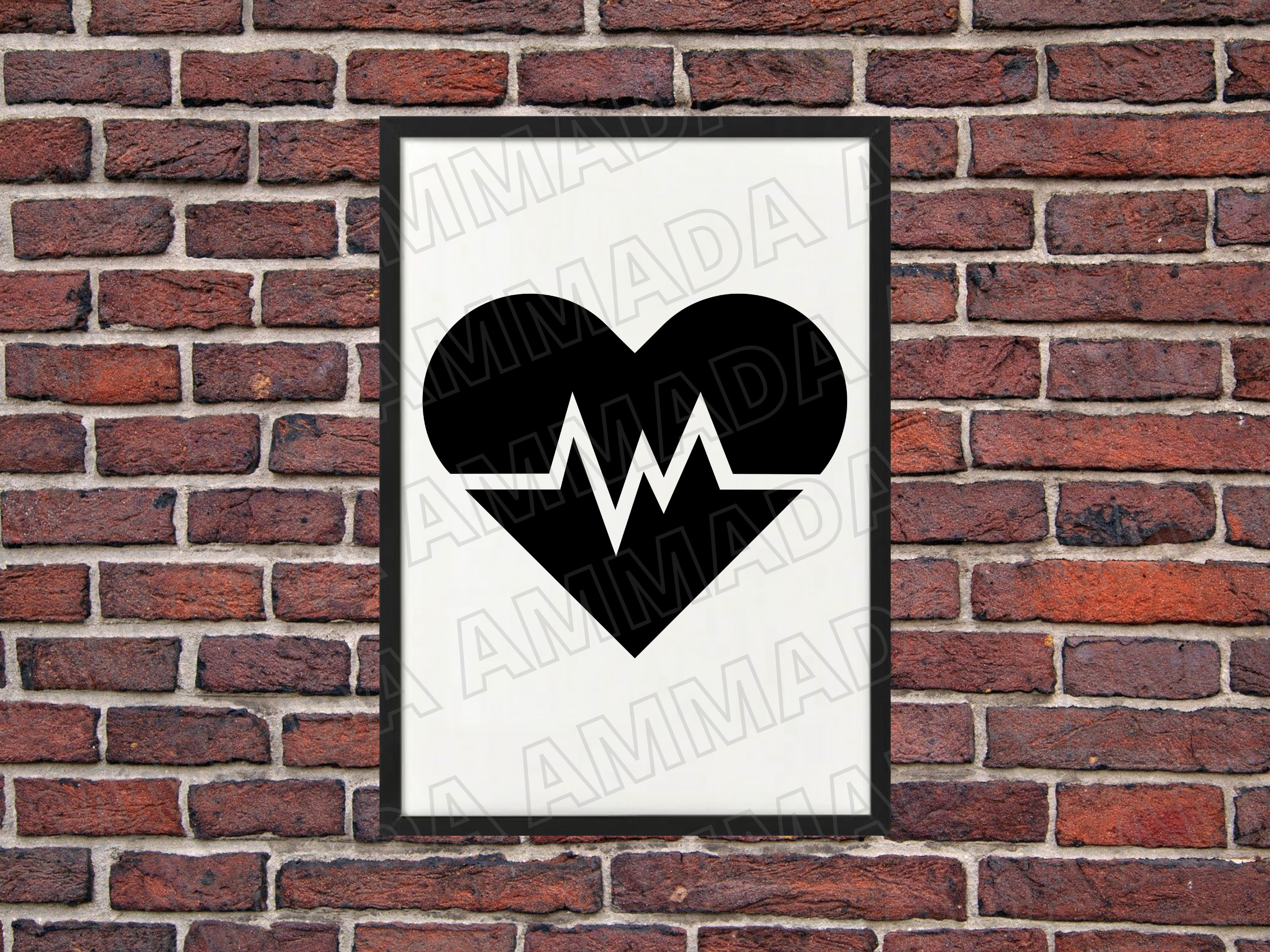 Heart Svg, Heartbeat Svg, EKG Line SVG, Valentine's Day SVG, Instant ...