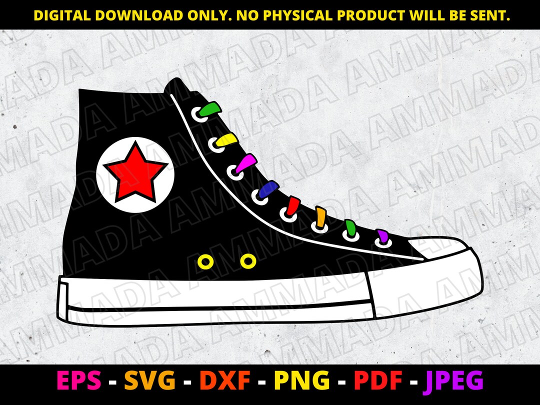 Sneaker SVG, Shoe SVG, Footwear SVG, Instant Download, Printable Image ...