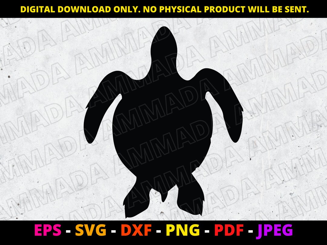 Sea Turtle Svg, Tortoise Dxf, Colorful Beach Turtle Vector, Instant ...